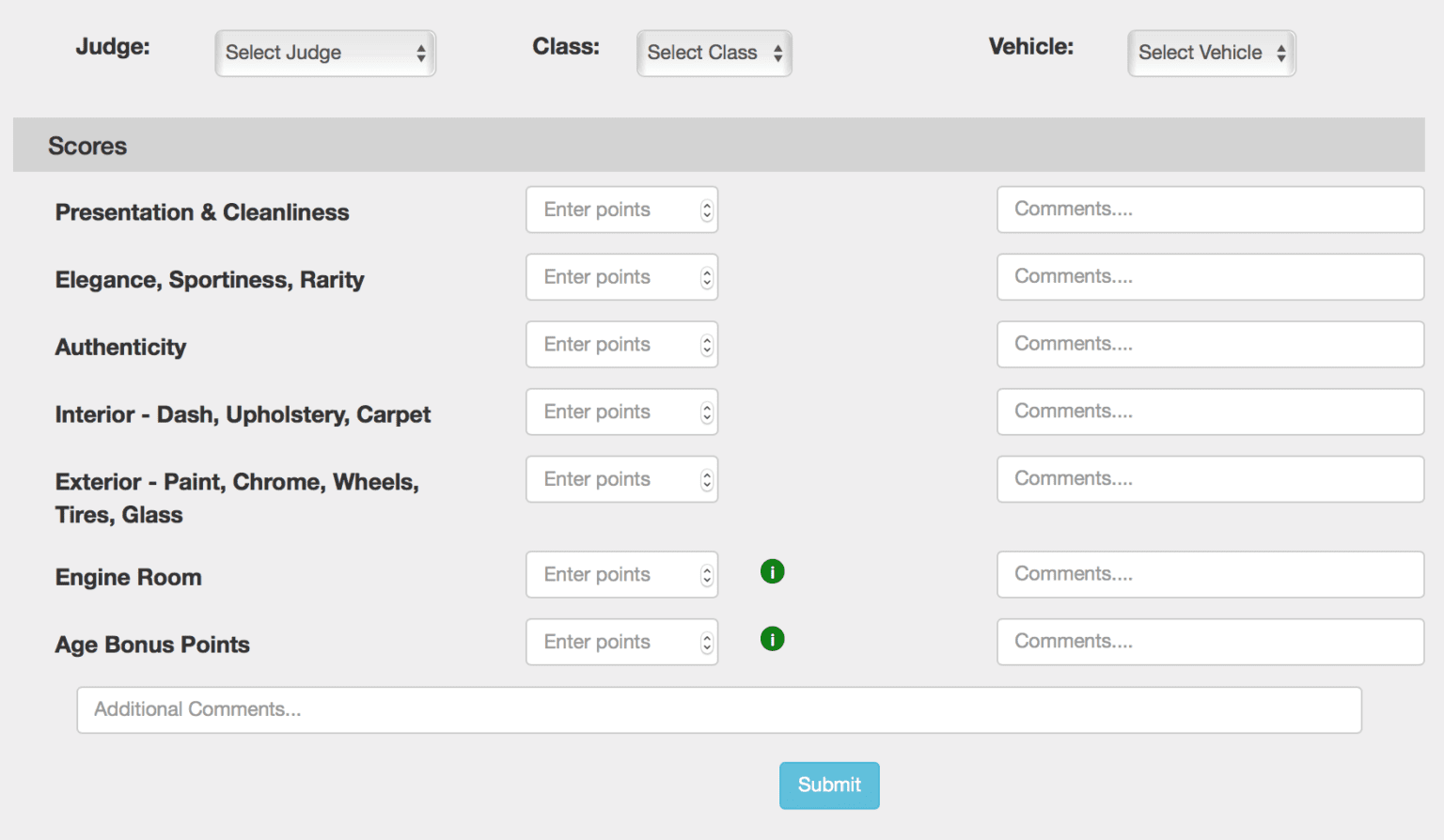 Setting Up and Using the Chariotz Car Show Judging System - Chariotz
