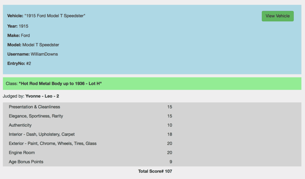 Setting Up and Using the Chariotz Car Show Judging System - Chariotz